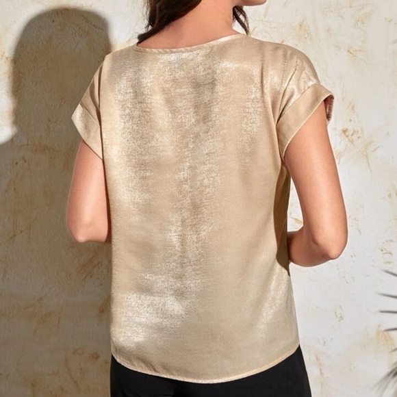 Tops | Luxe Roll Up Sleeve Blouse | Poshmark